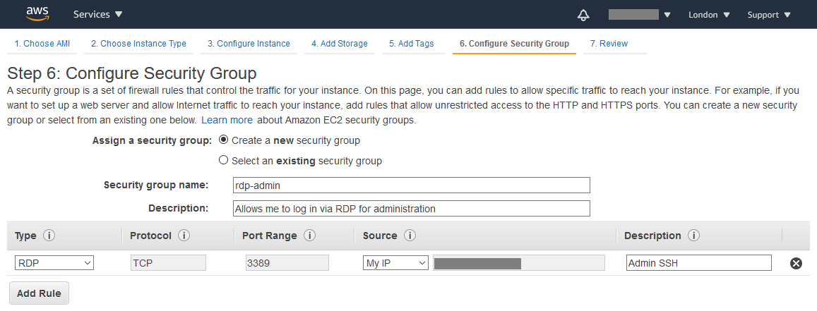 Connecting to the Windows server